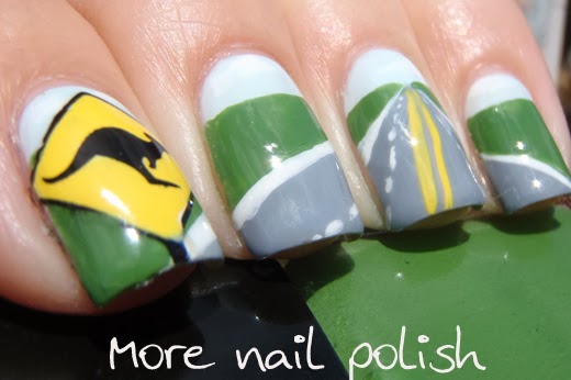 Aussie Nails - Kangaroo road signs #2 ~ More Nail Polish