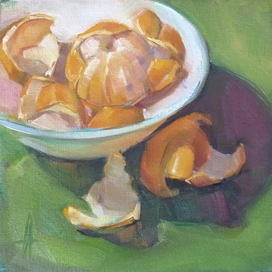 Alice Andreini's (almost) Daily Paintings: #250: Tangerine Striptease