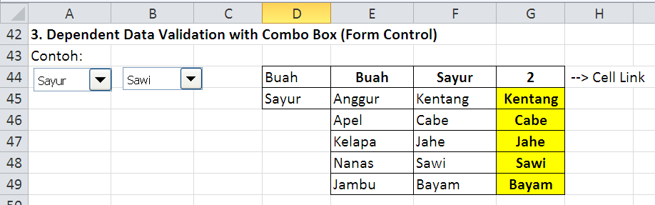 Tips-tips Rumus Excel: Dependent Data Validation (Advanced)