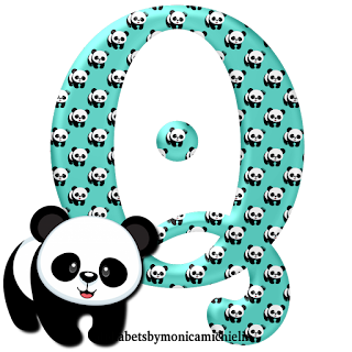 Monica Michielin Alphabets: ALFABETO AZUL COM PANDA, BLUE ALPHABET AND ...