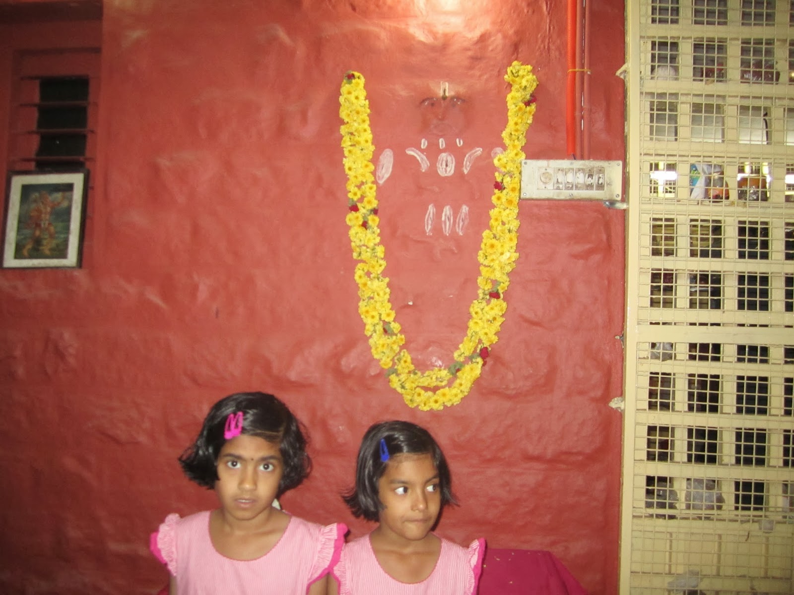 Samyuktha Harshitha: The image of Rayaru in a matha