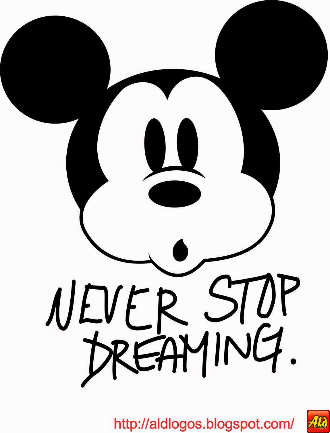 Mickey Mouse never stop dreaming - AldLogos