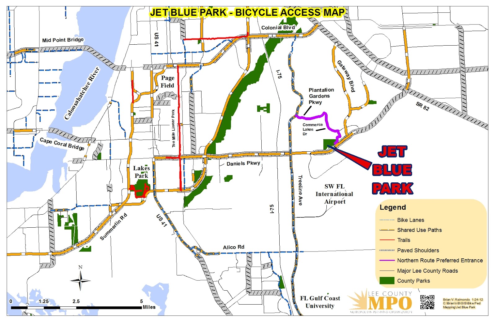 BikeWalkLee Blog: BWL Column: New map highlights Lee County bike routes