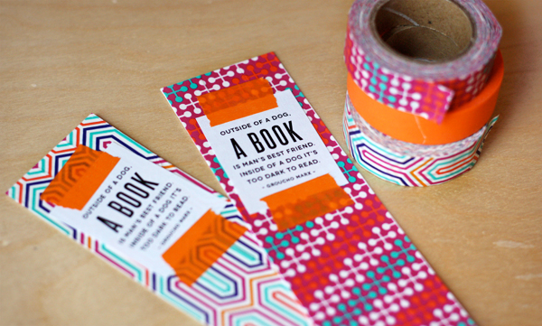 Make bookmarks with tape | How About Orange