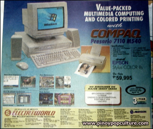Pinoy Pop Culture: Expensive Personal Computers During the 1990s