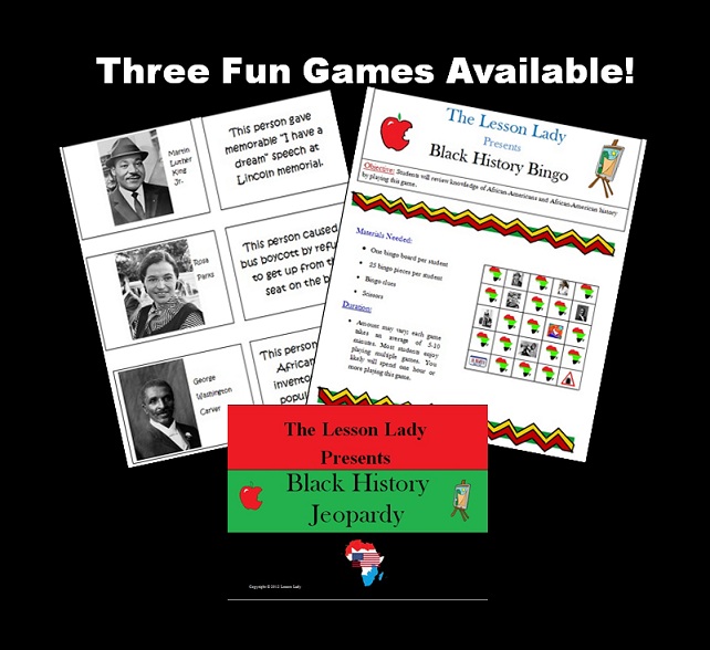 One Less Headache: Three Fun Games for African American History or ...