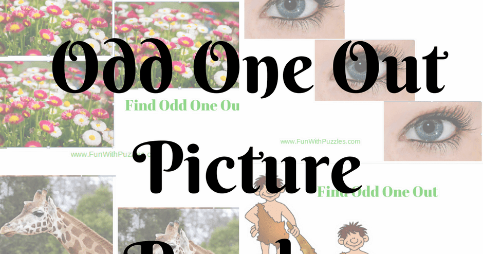 Tough Odd One Out Picture Puzzles for Teens and Adults with answers
