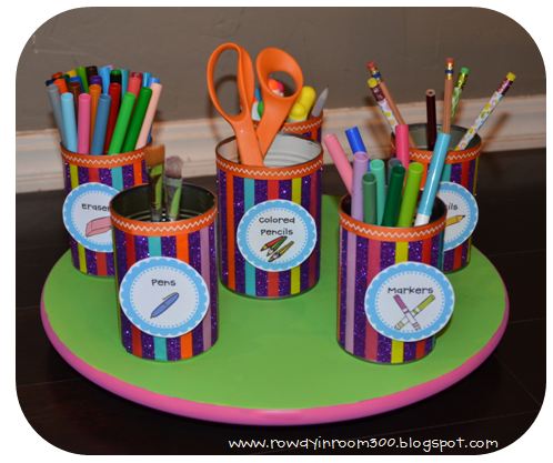 Classroom Freebies Too: Writing Center Caddy - free labels!