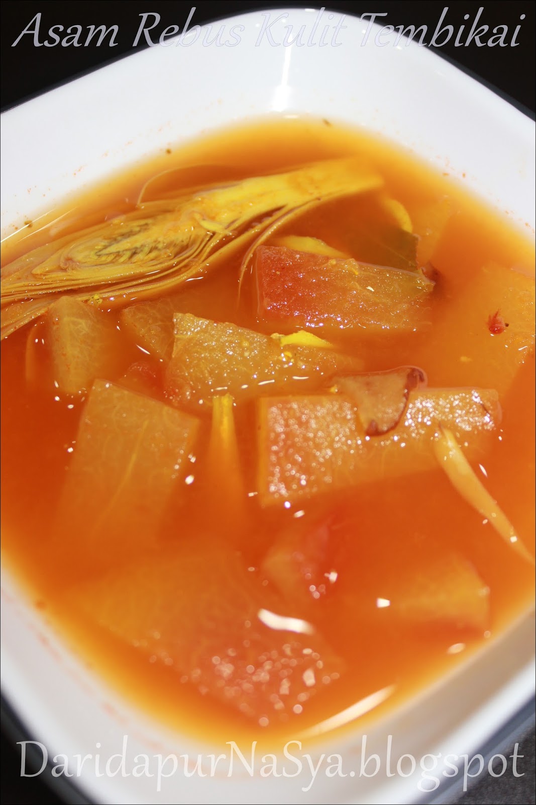 Dari Dapur NaSya: Asam rebus kulit tembikai