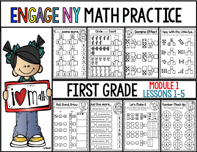 Sneaking in Standards: First Grade Engage NY Math: Module 1- Lessons 1-5