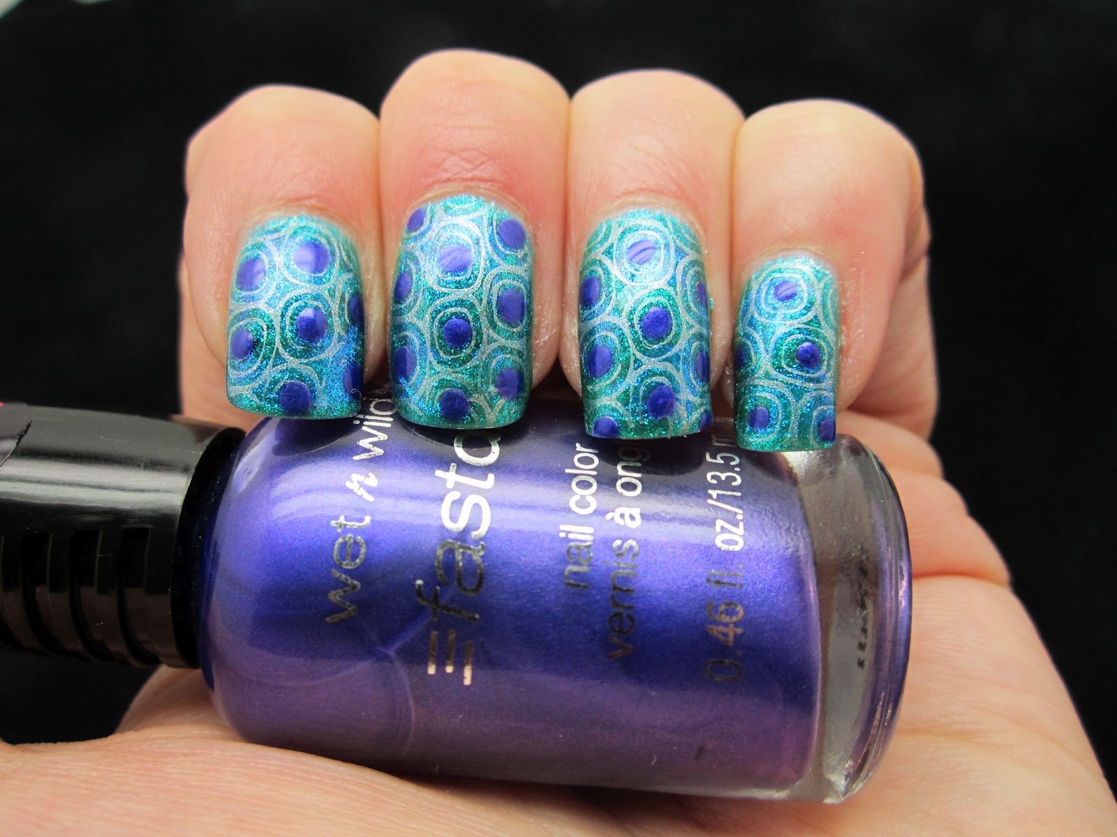Creative Nail Design by Sue: Color Club Take Wing Peacock Nails