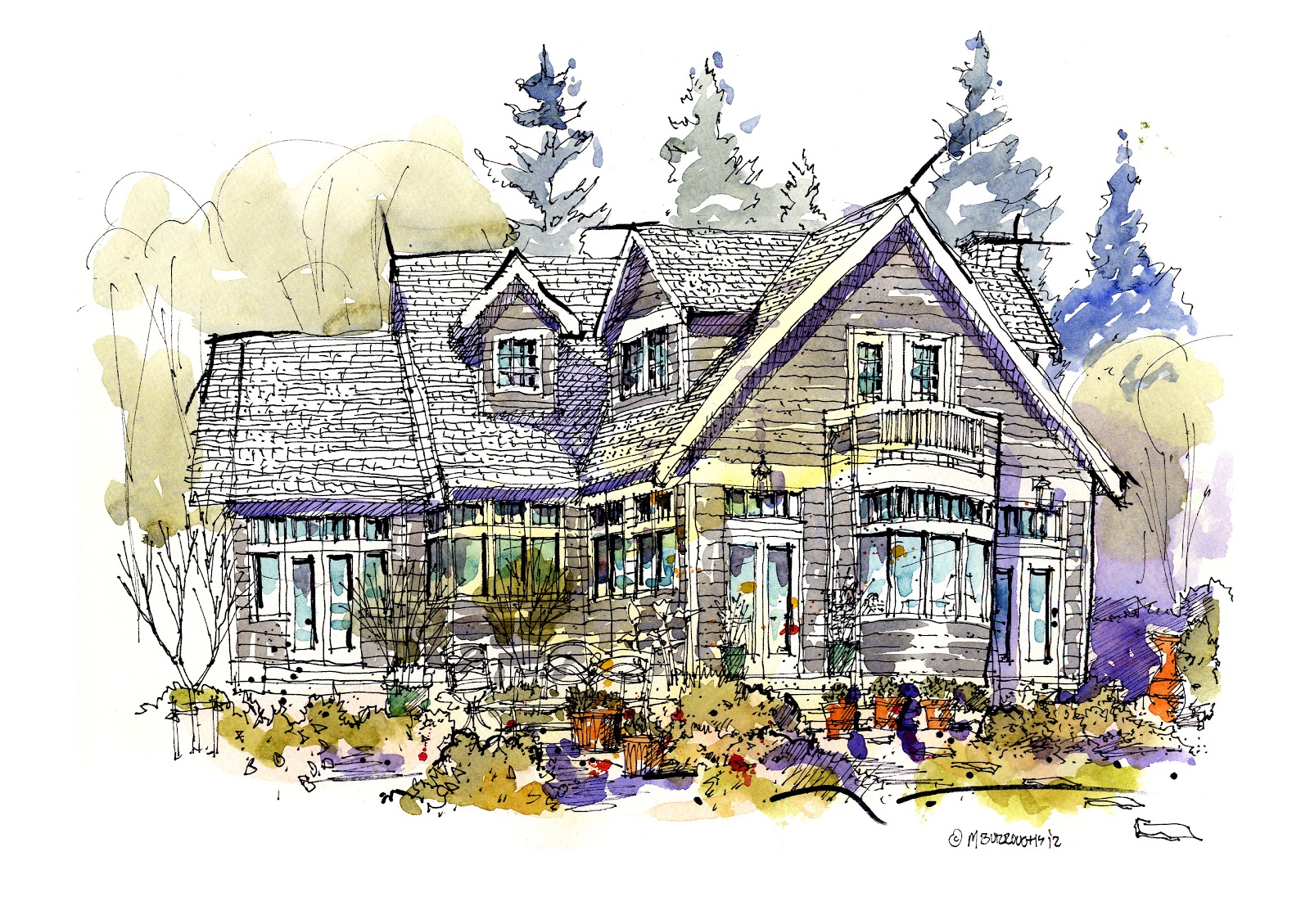 Whidbey Island Sketchers: Beautiful Island Home
