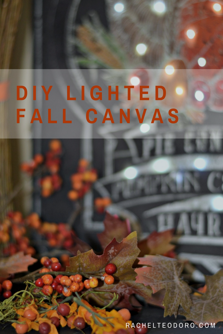 DIY Lighted Fall Canvas