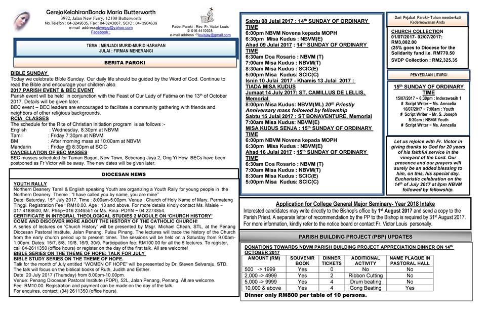 Parish Pastoral Building Project * * * Nativity of Blessed Virgin Mary ...