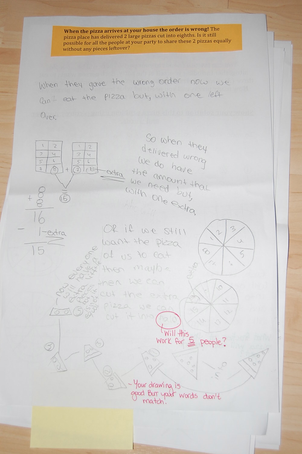 Thinking of Teaching: Fractions Part 2- Problem Solving and Math Talk