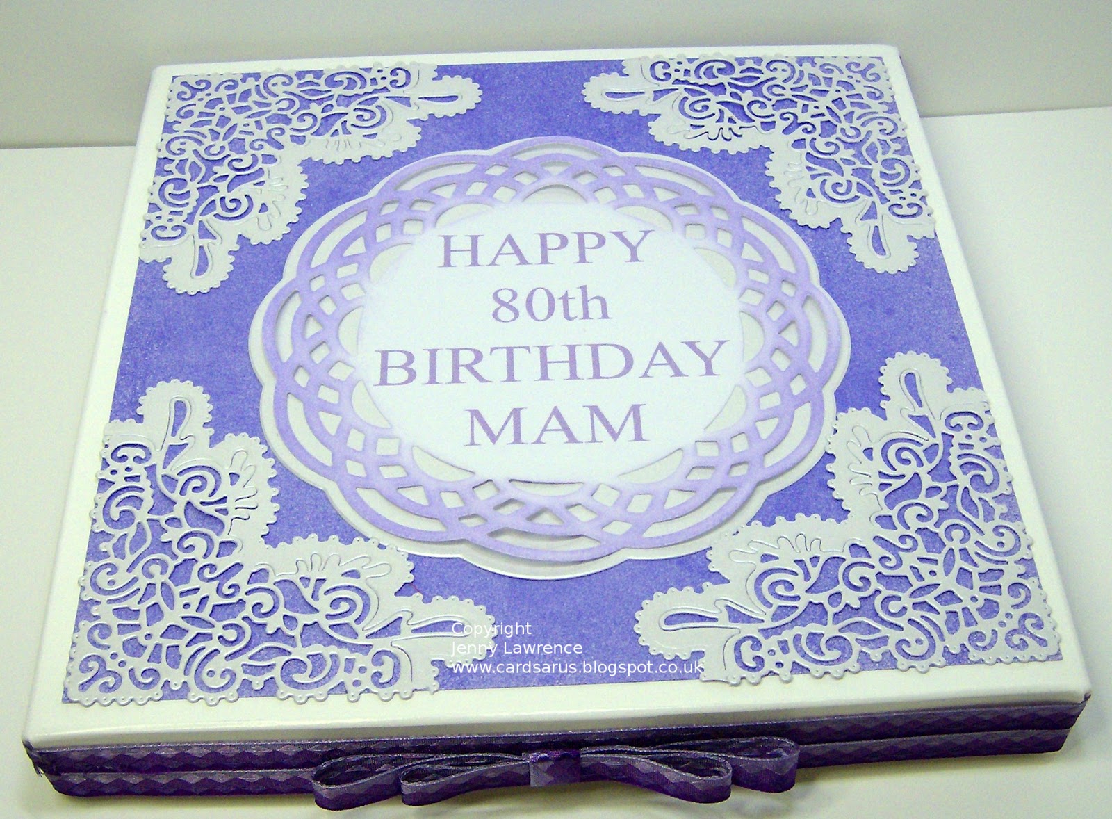 CARDSARUS: 80th BIRTHDAY CARD AND BOX