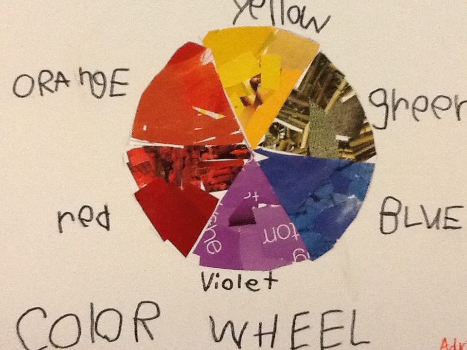 Southwest Elementary Art Gallery: 1st Grade Color Wheel Collage