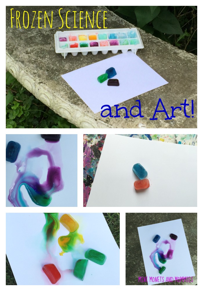 Mini Monets and Mommies: Melting Ice Kids' Science and Water Color Activity