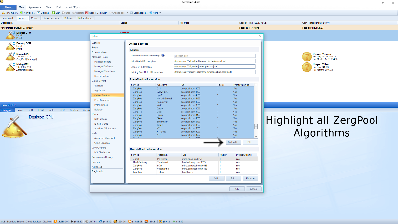 Awesome Miner Guides: ZergPool LTC How-To