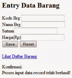 Entry Data Barang ke Mysql Belajar IT Lebih Mudah