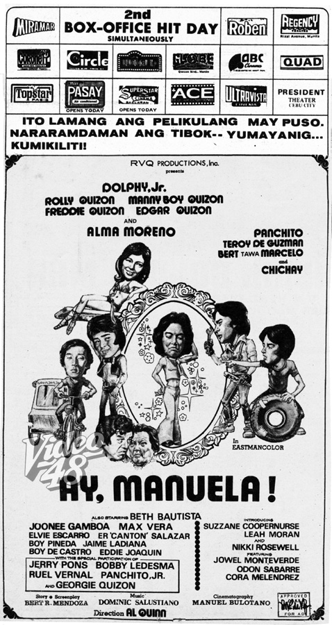Video 48: THE SEVENTIES # 928: DOLPHY, JR., ROLLY QUIZON, MANNY BOY ...