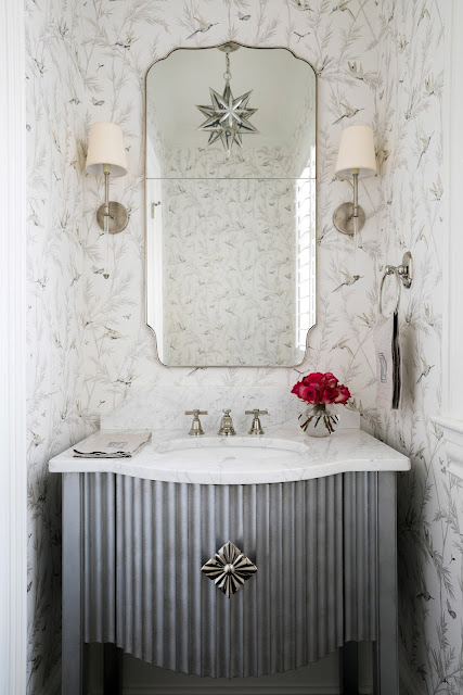 BEFORE AND AFTER POWDER ROOM AND FOYER - design indulgence