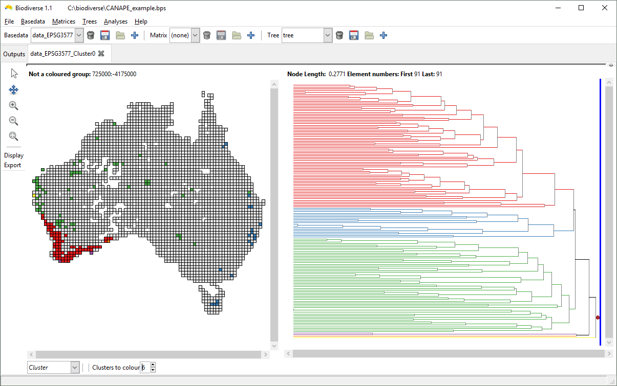 Biodiverse analysis software: April 2016