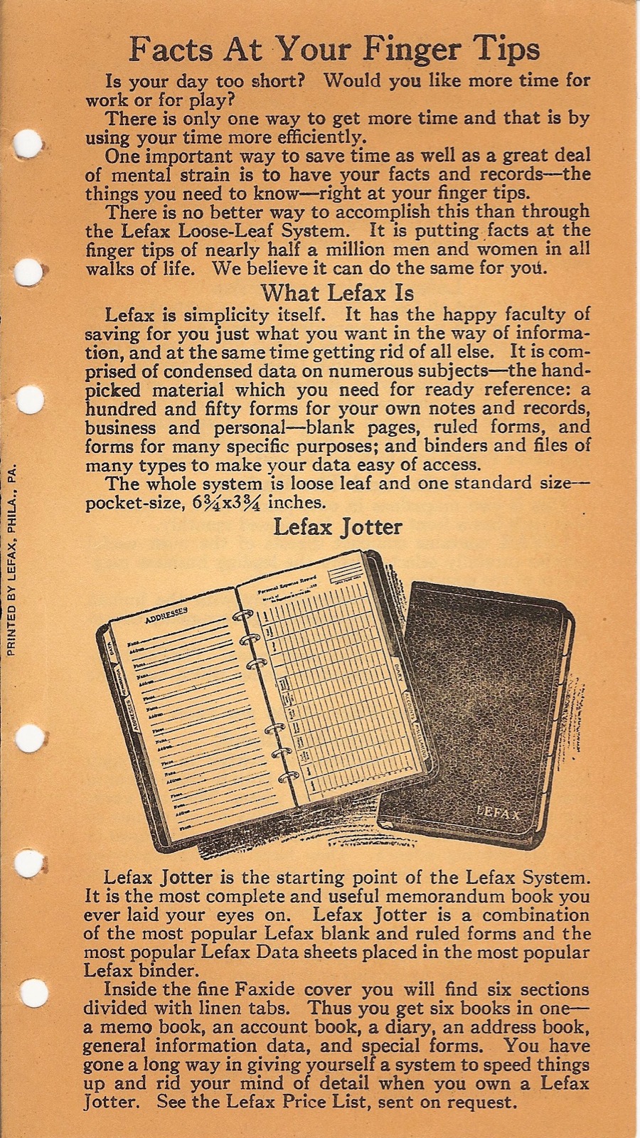 Philofaxy: Lefax Radio Log and Catalogue - 1928