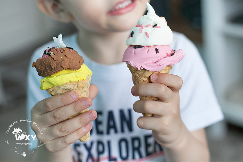 Cum sa faci plastilina cu textura si aspect de inghetata