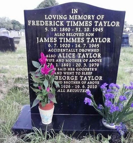 My Family History: The Taylor gravestone