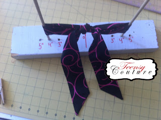 Teensy Couture: How to Make A Fabric Bow for Clothing