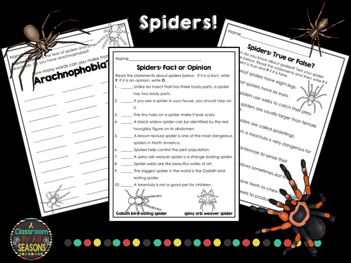 Classroom Freebies Too: "Spiders!" Activities