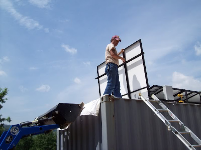 Mike and Lisa's World: Chapter 68...Mounting Solar Panels On Shipping ...