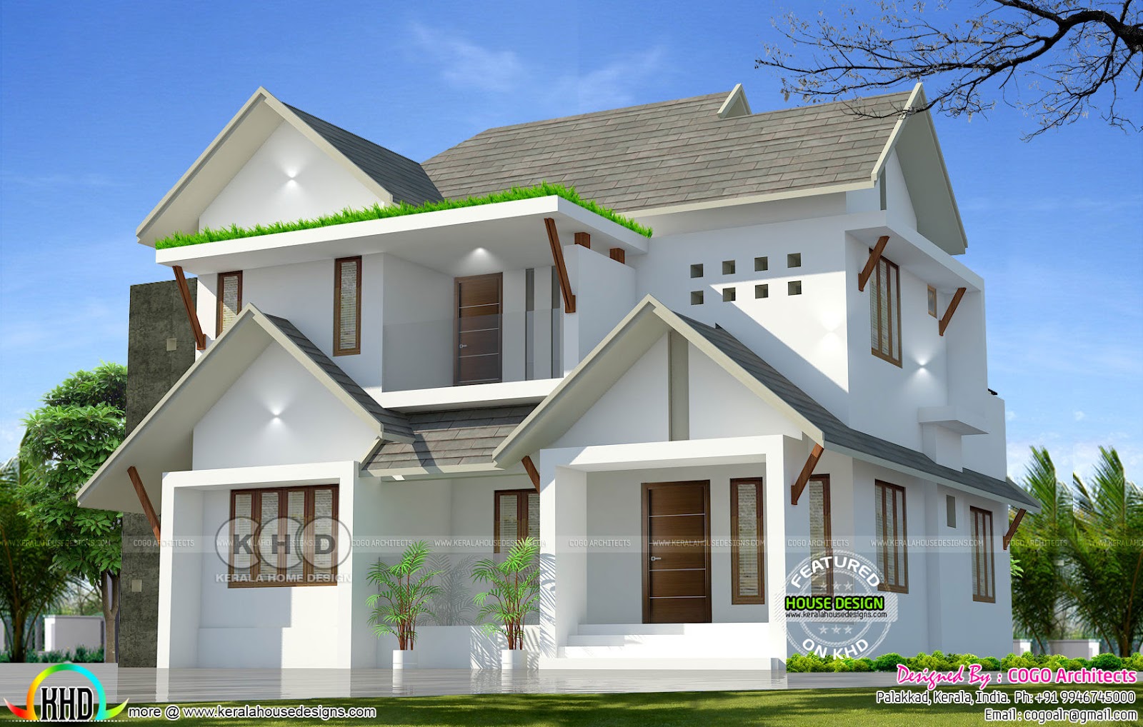 1850 sq-ft 4 bedroom mixed roof modern house