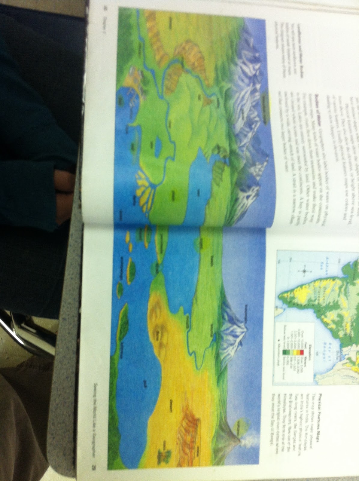 6th Grade Language Arts: Geography Physical Features Map