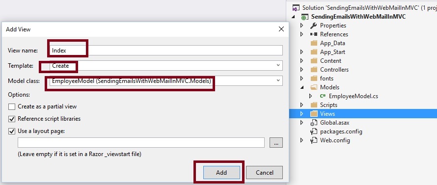 Sending Emails In Aspnet Mvc