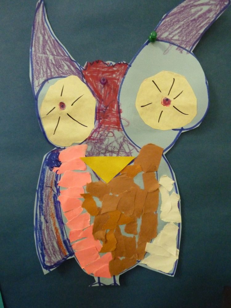 The Accidental Art Teacher: Kindergarten owls