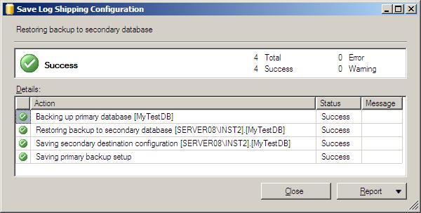 SQL Server Hints: SQL Server 2008 Implementing Log Shipping