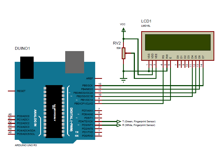 Arduino - Fingerprint Sensor Wiring