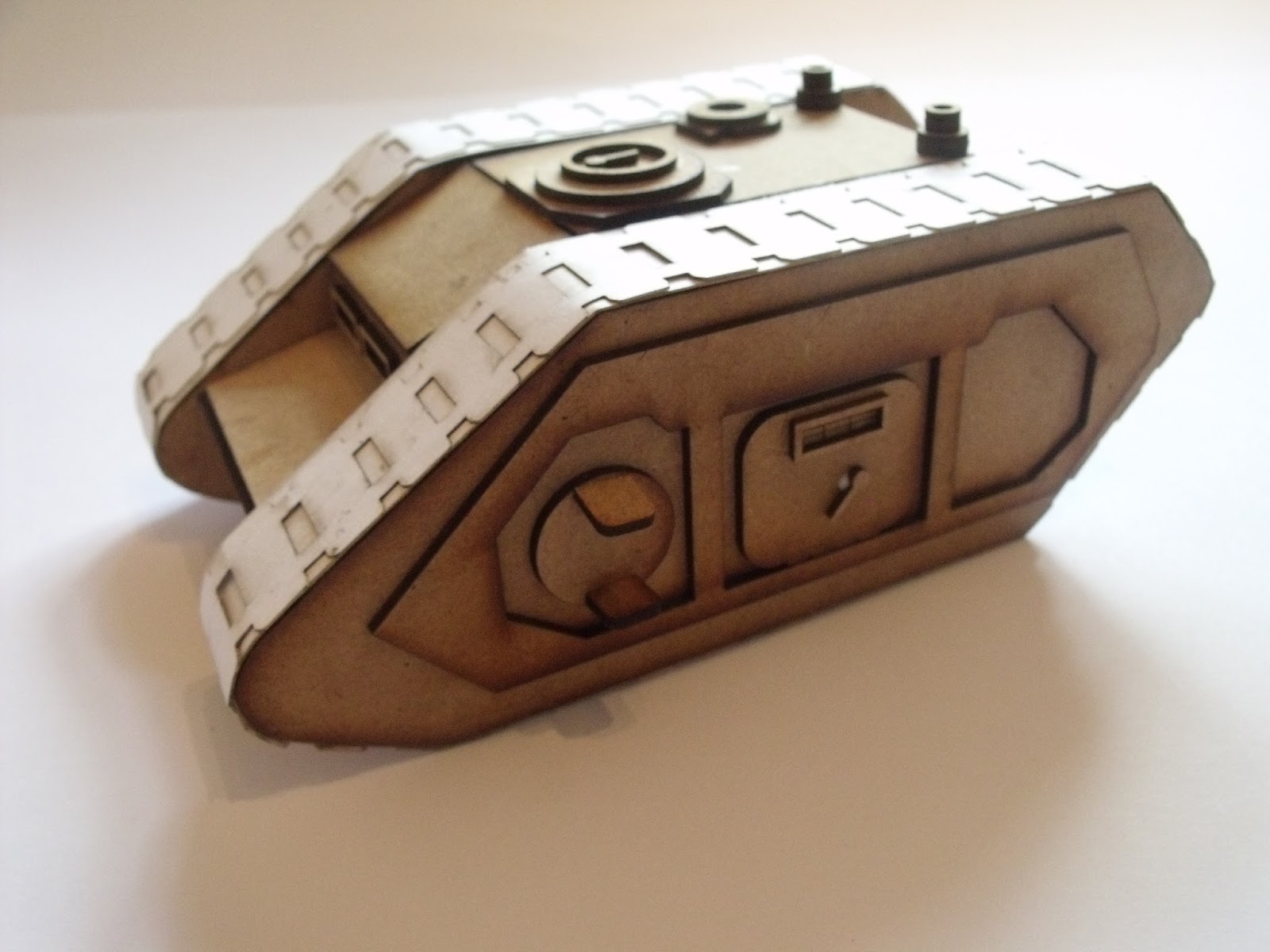 Limited Edition Warhammer models: two wooden tanks