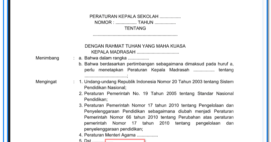 Contoh Program Kerja Tata Usaha Sekolah Format Word 2017 - ID Aplikasi