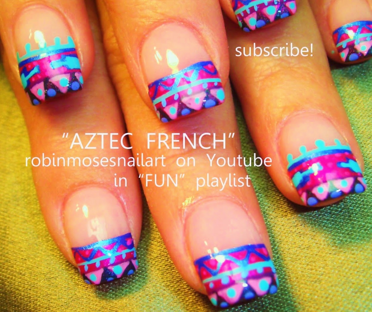 Aztec Acrylic Nail Designs