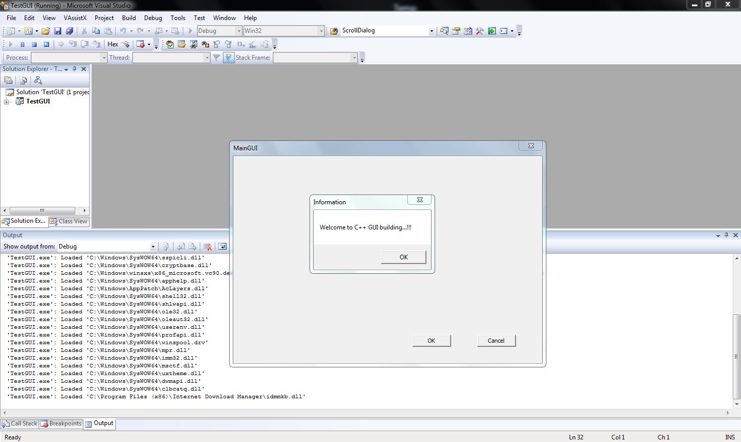 ගයාගේ වෙබ් අවකාශය C Win32 Api එක පාවිච්චි කරල Gui එකක් ලේසියෙන්ම හදන හැටි