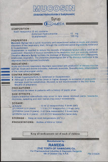 Drug Pamphlet: Mucosin