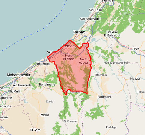 Préfecture de Skhirate-Témara - Maroc Maps