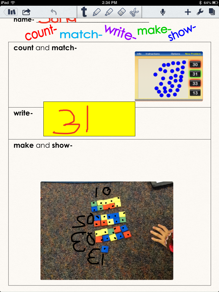 iPads In Learning: counting tubs... on the iPad