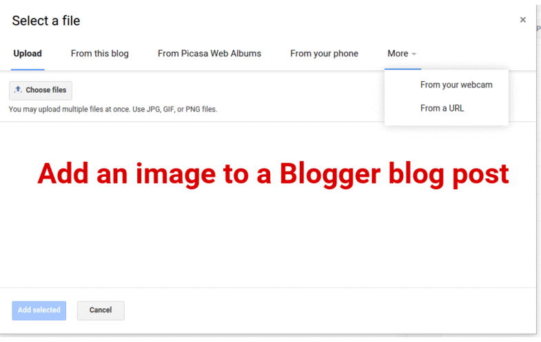 Blogger blogs and Google Photos: Adding images to your blog