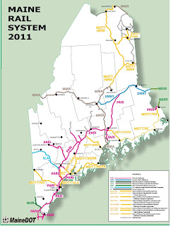 header: Map of Maine Railway Systems