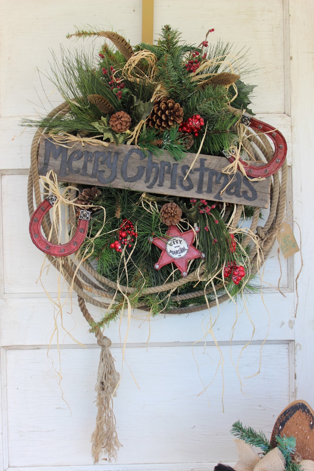 GypsyFarmGirl: New Rustic Rope Christmas Wreaths