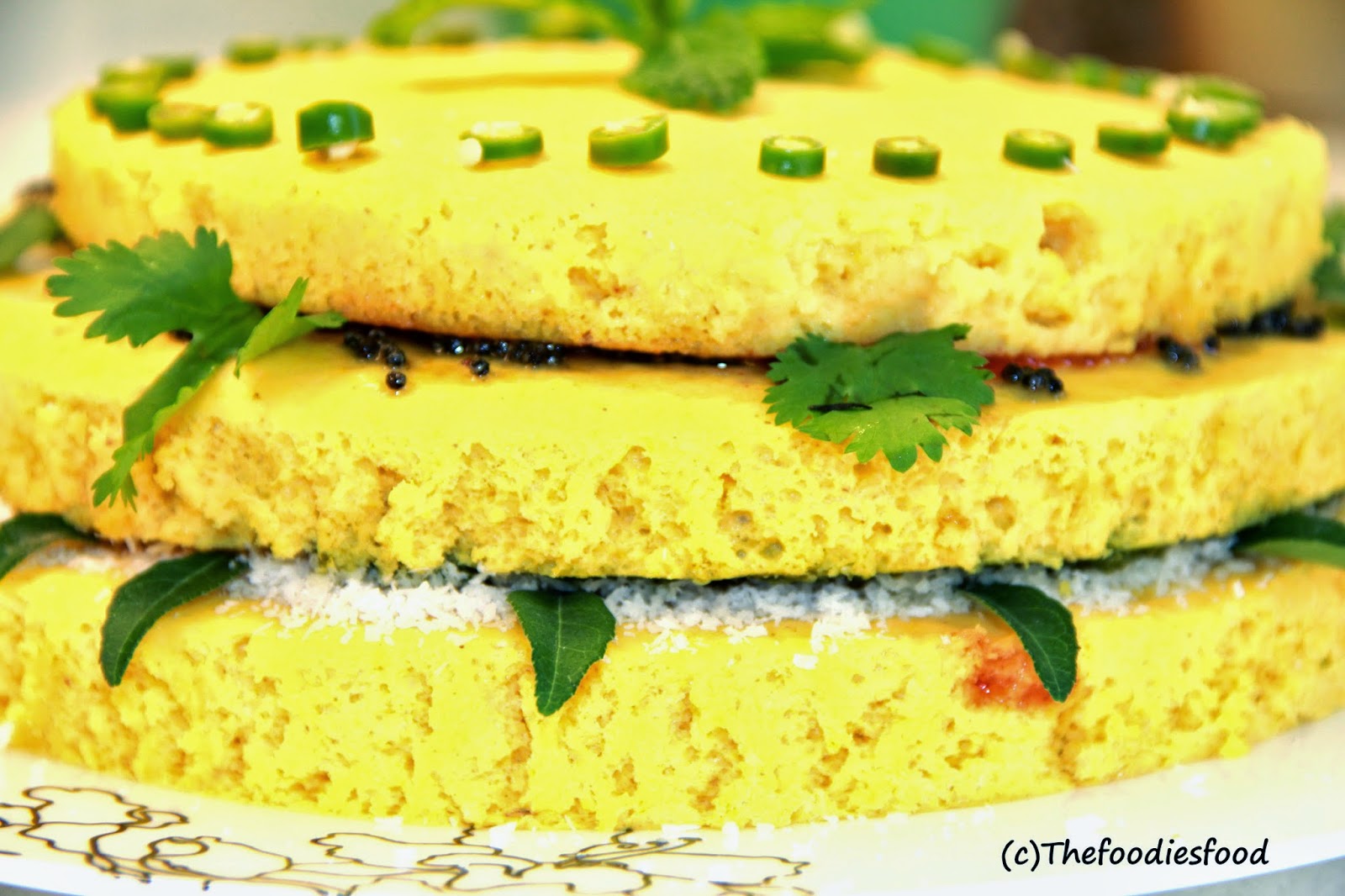 thefoodiesfoods.com: SAVOURY MOONG-DAL CAKE/DHOKLA